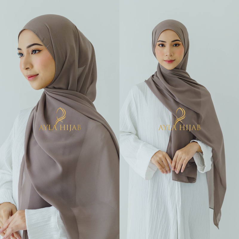 Jual 50 Warna Hijab Pashmina Ceruty Babydoll 180x75 Original Ayla Hijab | Shopee Indonesia