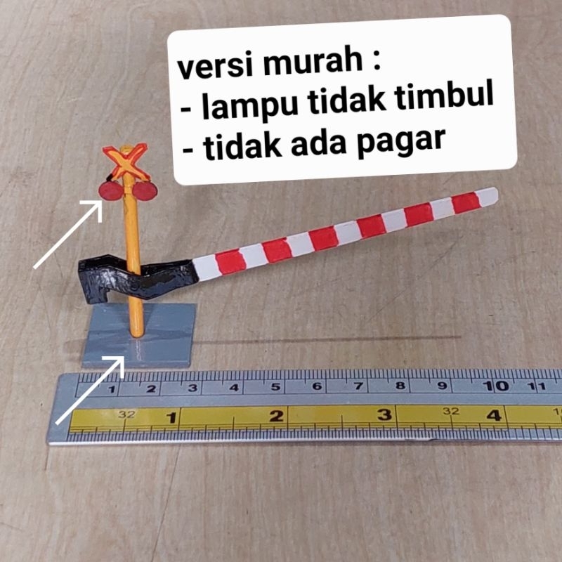 Jual miniatur palang kereta api diorama skala scala 1 : 87 maket rumah ...