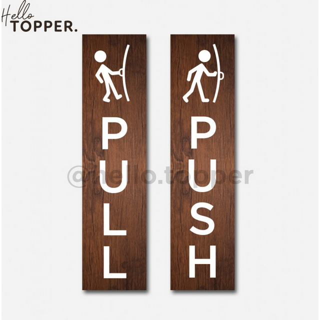 Jual Sign Push Pull Sign Board UV Print Kayu Wooden | Shopee Indonesia