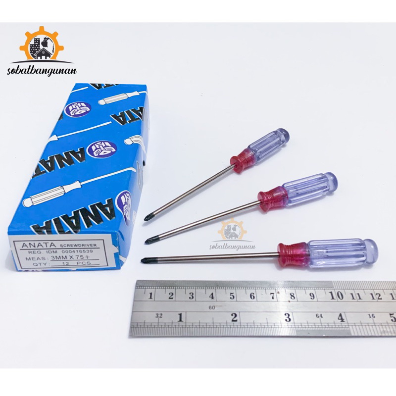 Jual Obeng Radio 3” 4” 6” 8” 10” 12” PLUS (+) MINUS (-) merk ANATA atau ...
