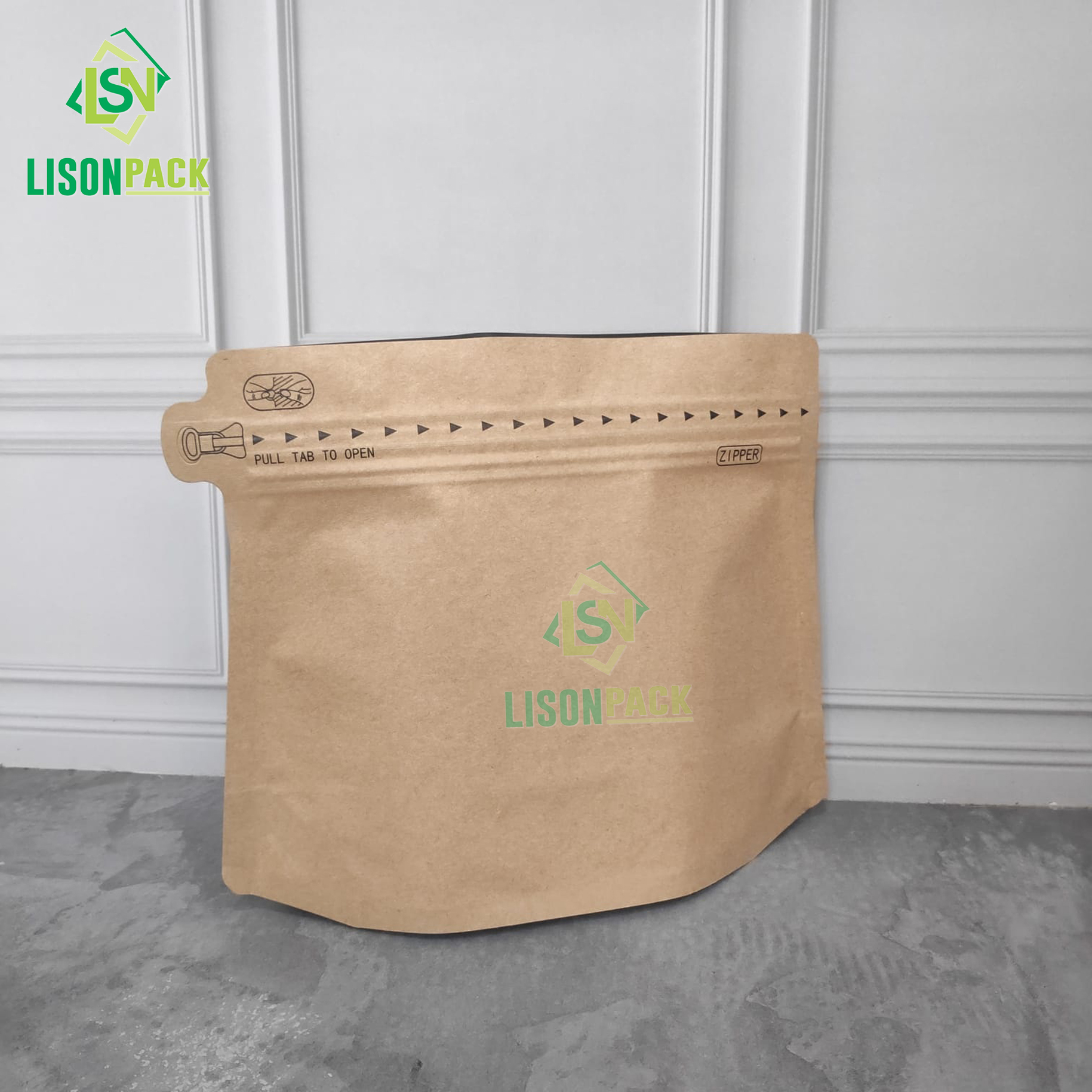 Jual Kemasan Standing Pouch Trapesium 250gr | Craft Coklat | Kemasan ...