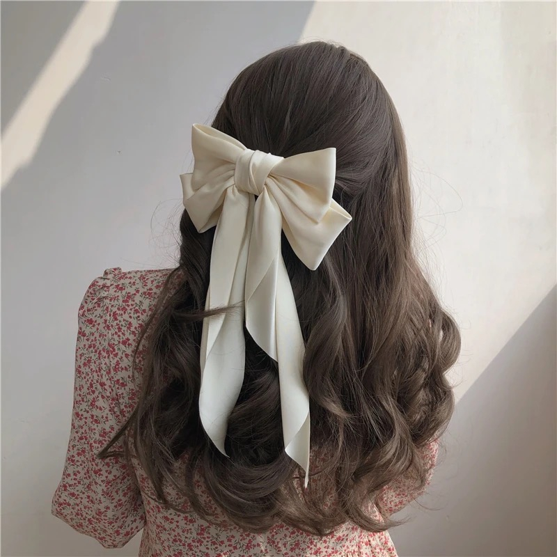 Jual Large White / black / maroon Bow Hair Pin - Jepit Rambut Pita ...
