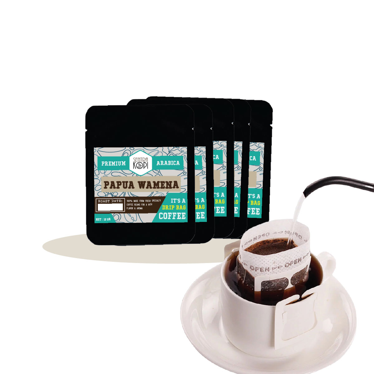 Jual Kopi Drip Bag Arabika Papua Wamena 12 Gr - Isi 5 dan Satuan ...