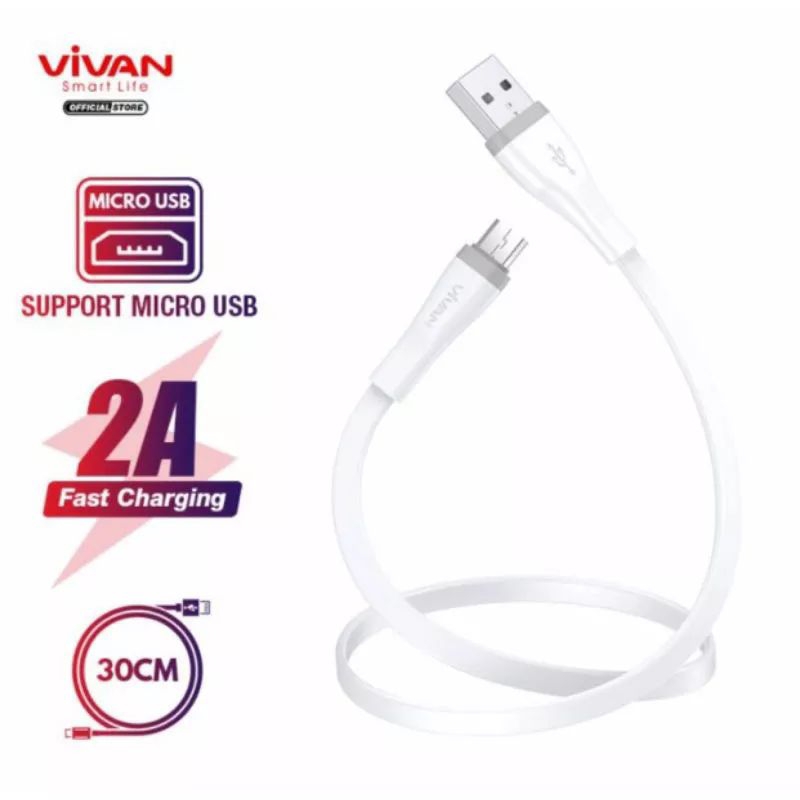 Jual BATAM SHOPPING MALL (CCR) SM30S KABEL VIVAN 2A MICRO USB ORIGINAL ...