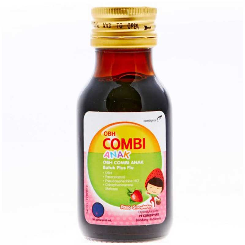 Jual OBH COMBI Anak Obat Batuk Plus Flu Strawberry 60 ml | Shopee Indonesia
