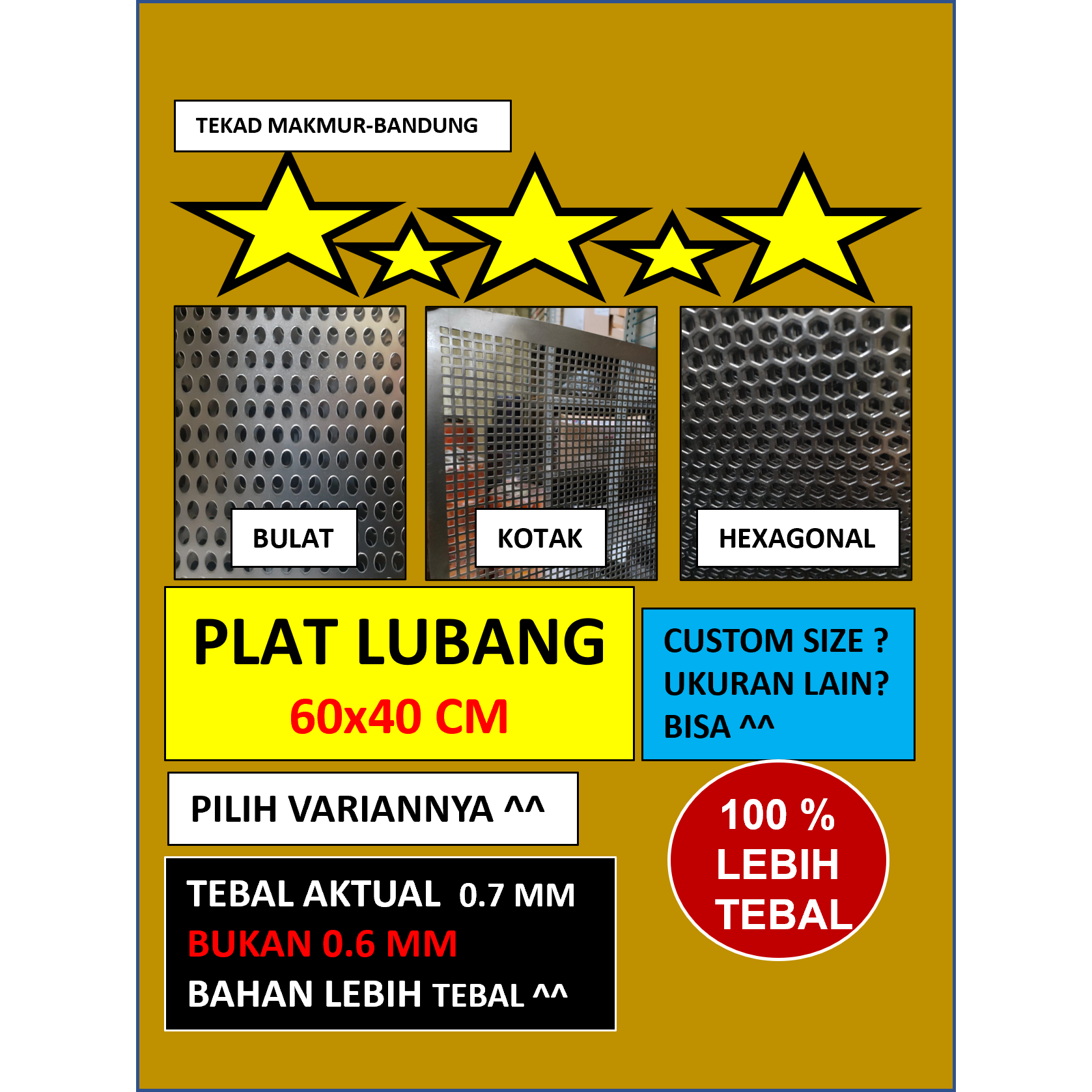 Jual Plat 60x40 - Plat Besi Ram Speaker - Ram Grill Plat Lubang - Ram ...