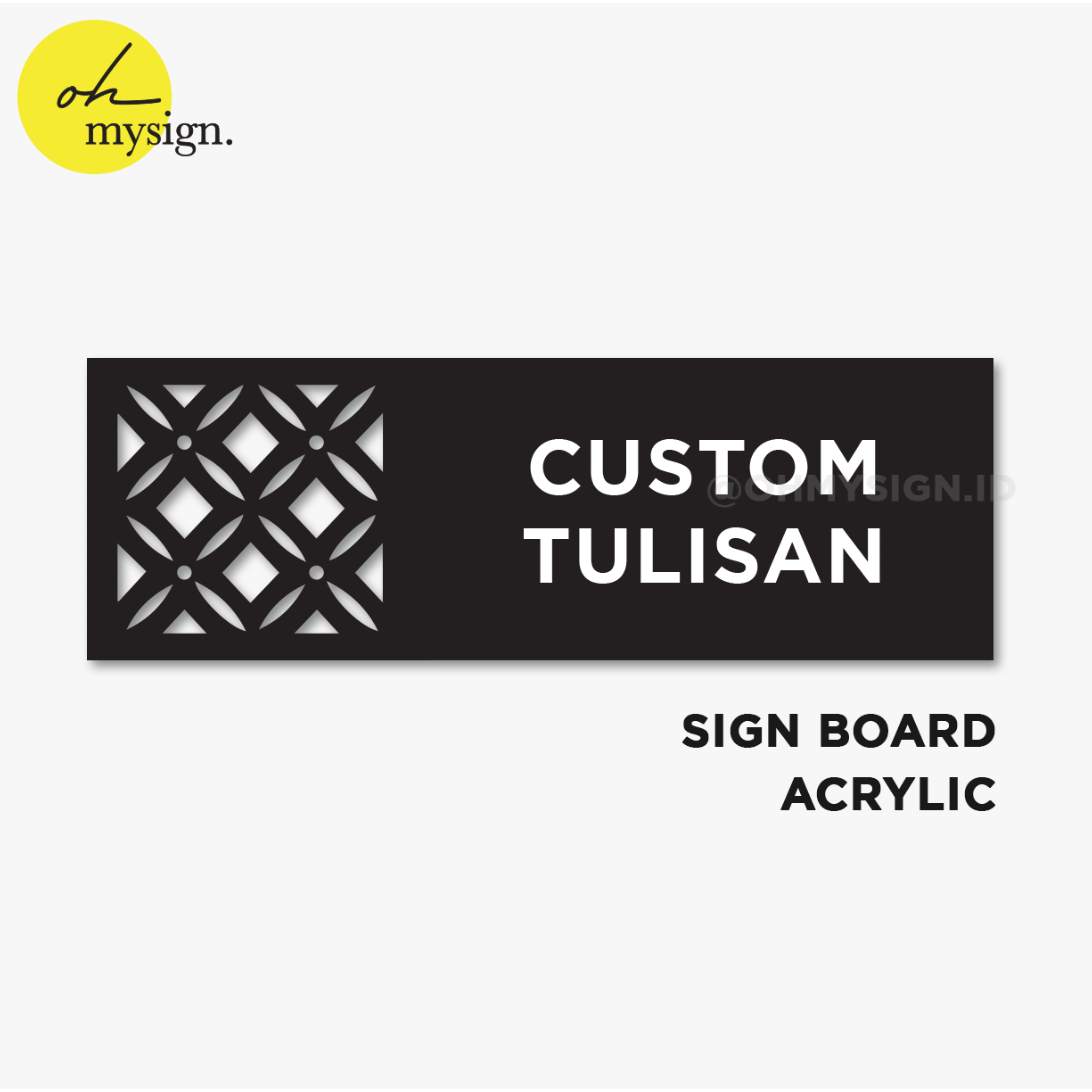 Jual Custom Sign Acrylic Tulisan Akrilik Signage Board Print Nama ...