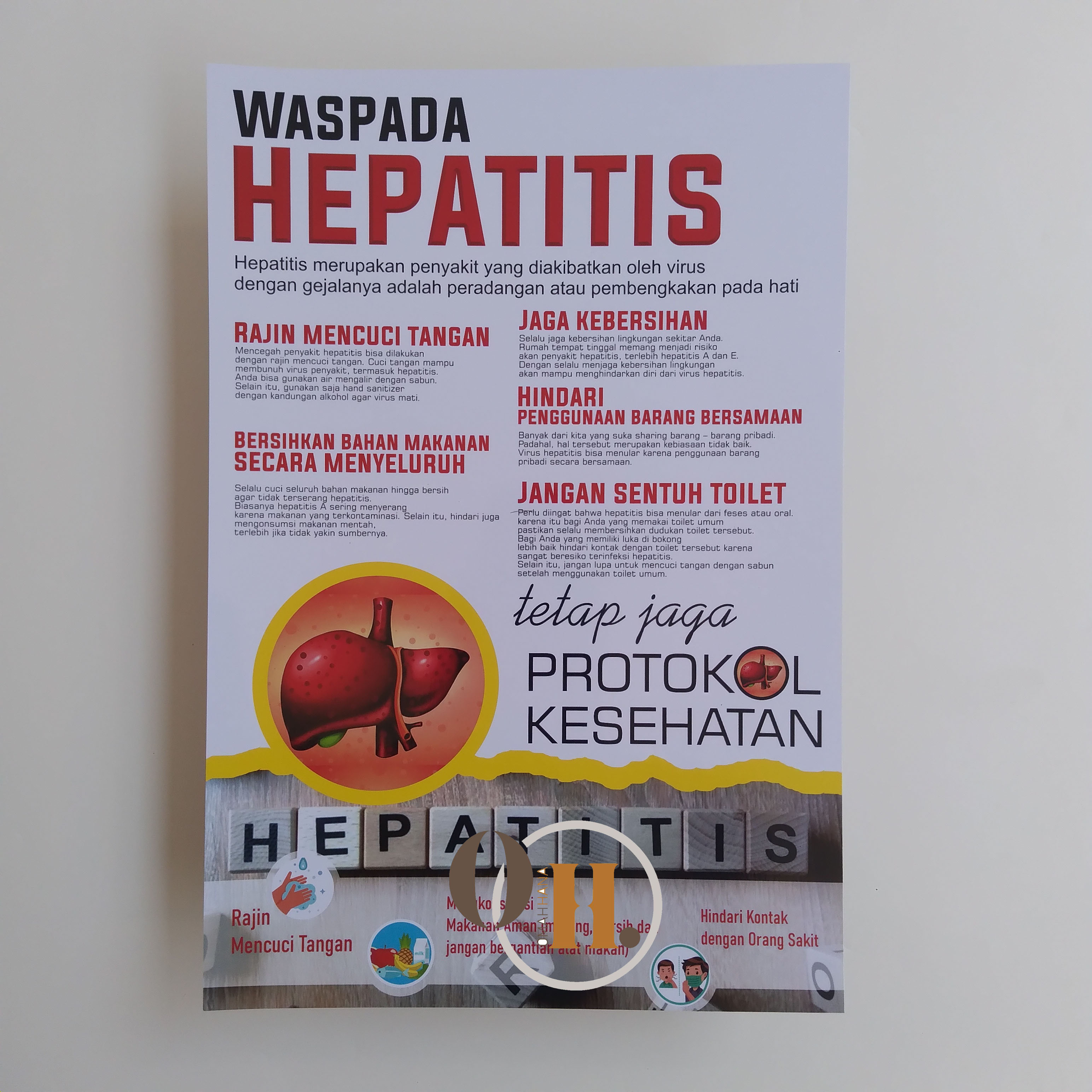 Jual Poster Waspada Hepatitis - Poster Hepatitis - Poster penyakit ...