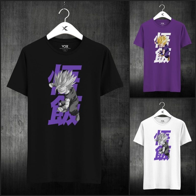 Jual Kaos Dragon Ball Gohan Kanji | Shopee Indonesia