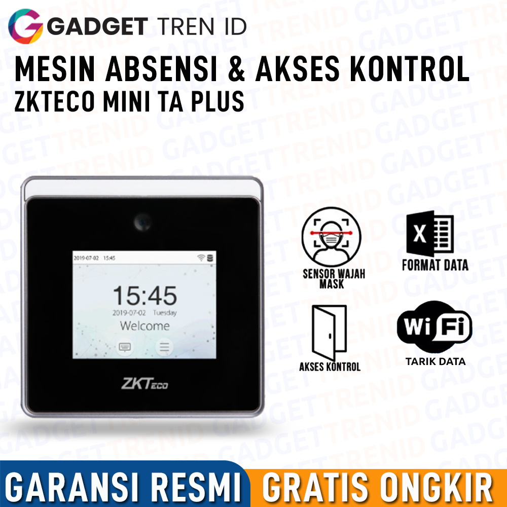 Jual Mesin Absensi & Akses Pintu Wajah ZKTeco Mini TA Plus Bisa ADMS ...