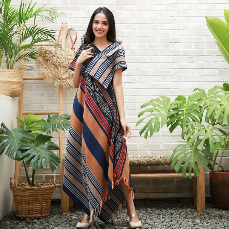 Jual dress tenun blanket etnik dress tenun troso | Shopee Indonesia
