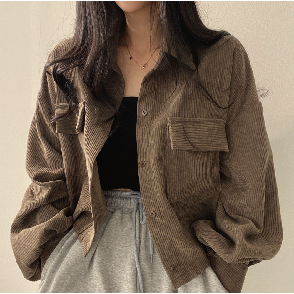 Jual Jaket Corduroy Wanita Vintage Lengan Panjang Import Crop Jacket ...