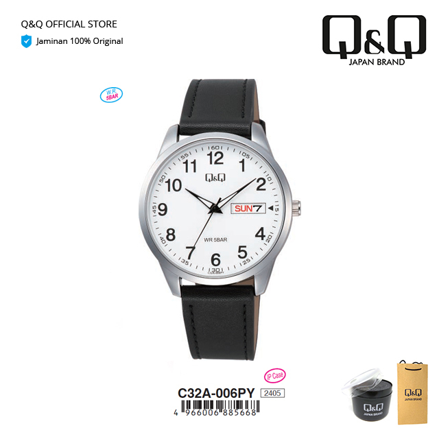 Jual Q&Q QnQ QQ Original Arloji Jam Tangan Pria Analog Leather Kulit ...