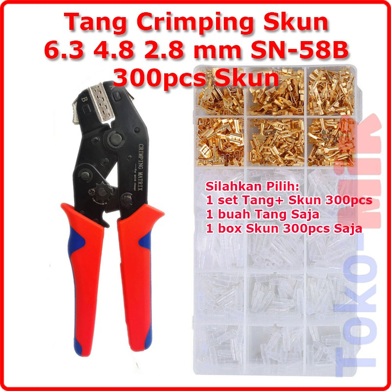 Jual TANG CRIMPING PRESS RATCHET YTH SN-58B SKUN 2.8 4.8 6.3 mm 300pcs ...
