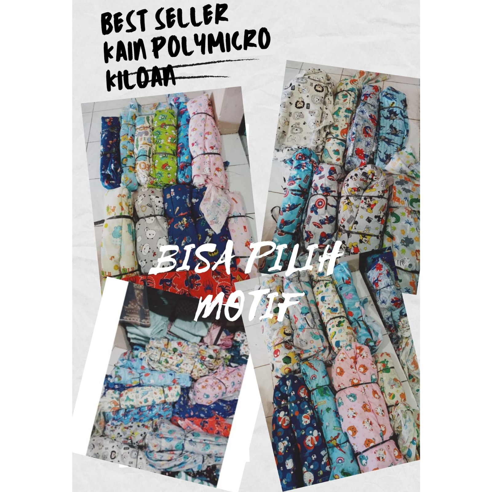 Jual KAIN POLYMICRO KILOAN BEBAS PILIH MOTIF | Shopee Indonesia