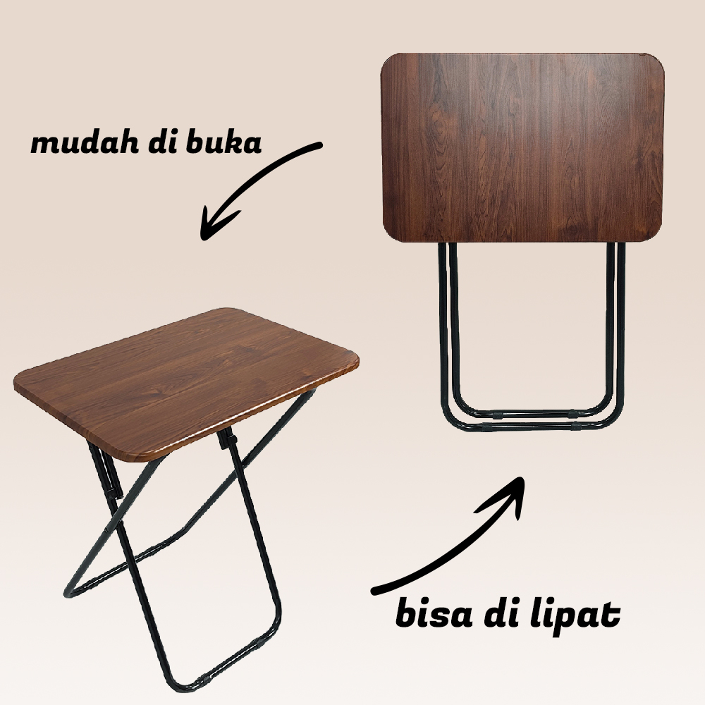 Jual Meja Lipat Portable Meja Lipat Kotak Kayu | Shopee Indonesia