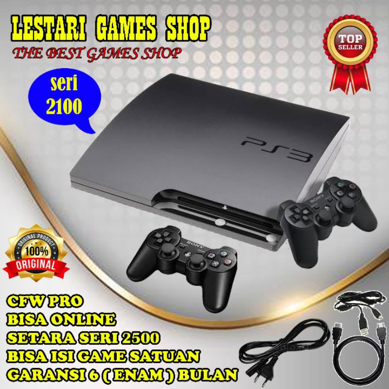 Jual PS3 SLIM 1TB FULL GAMES SERI 21 PS 3 SLIM CFW SERI 21XX FULL SET 2stik 1000GB 500GB 320GB ...