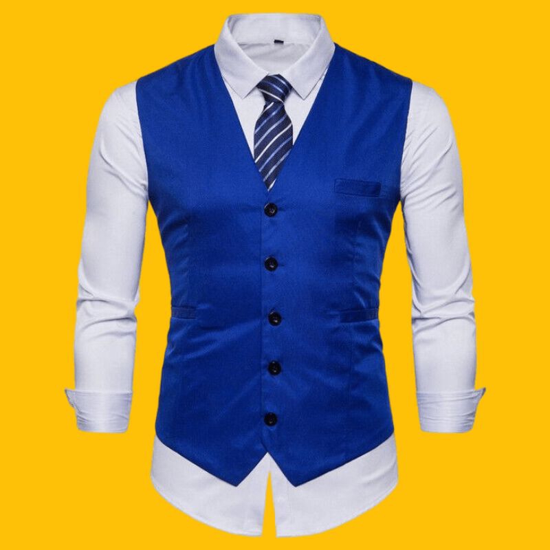 Jual rompi vest formal blazer slimpit pria warna biru | Shopee Indonesia