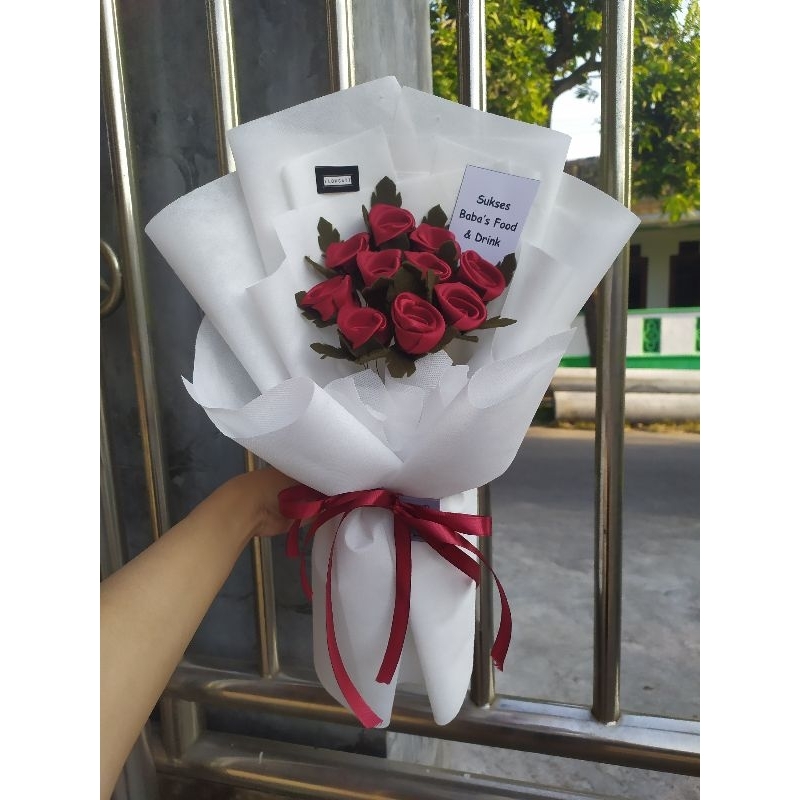 Jual Bucket mawar satin / Bucket Bunga Satin/ Buket Bunga / Bucket ...