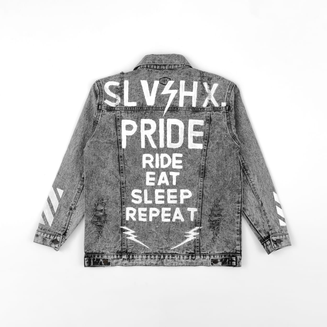 Jual Salvio Hexia Jeans Jacket Life Style Grey | Shopee Indonesia