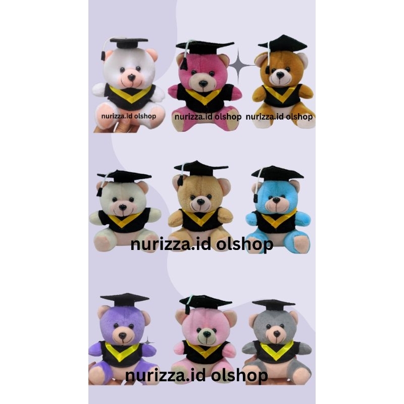 Jual Bear mini Toga 13 cm / boneka wisuda 13 cm / Bear buket 13 cm ...