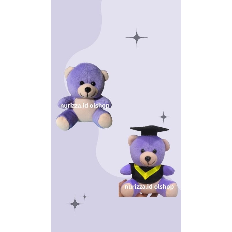 Jual Bear mini Toga 13 cm / boneka wisuda 13 cm / Bear buket 13 cm ...