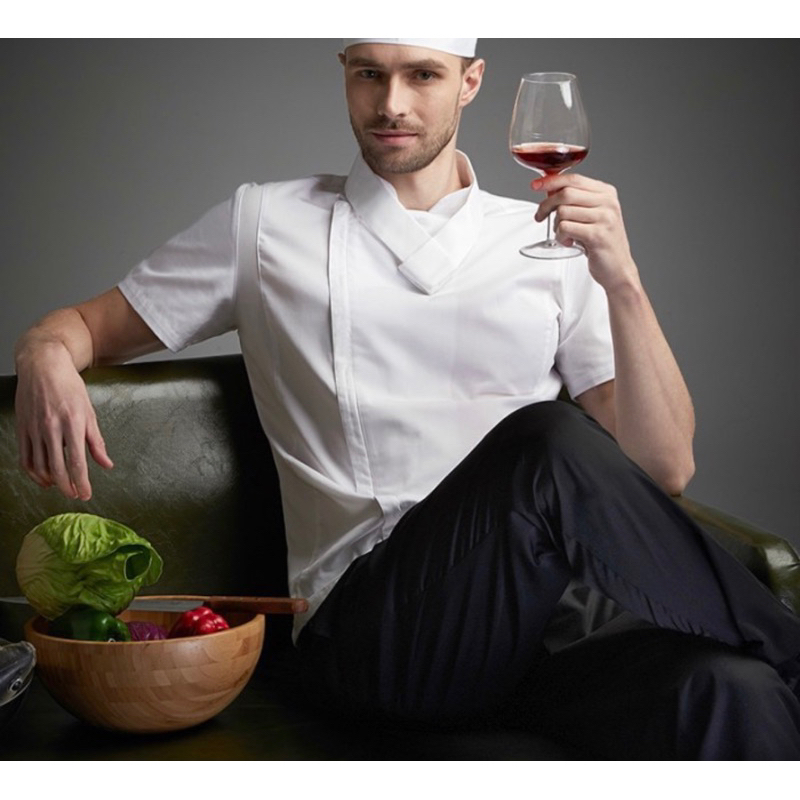 Jual Baju Chef Seragam Koki Chef Jacket Chef Lengan Pendek Kemeja koki ...