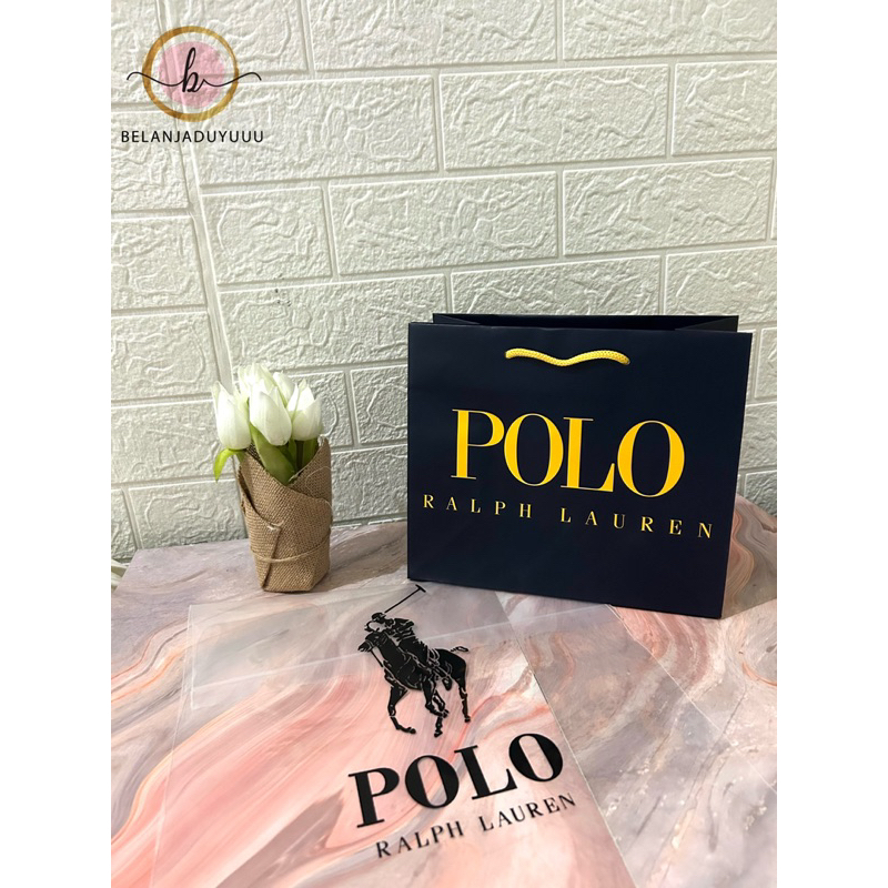 Jual Paper Bag POLO Ralph Laurent Biru Original Store ( Ready Stock JKT ...
