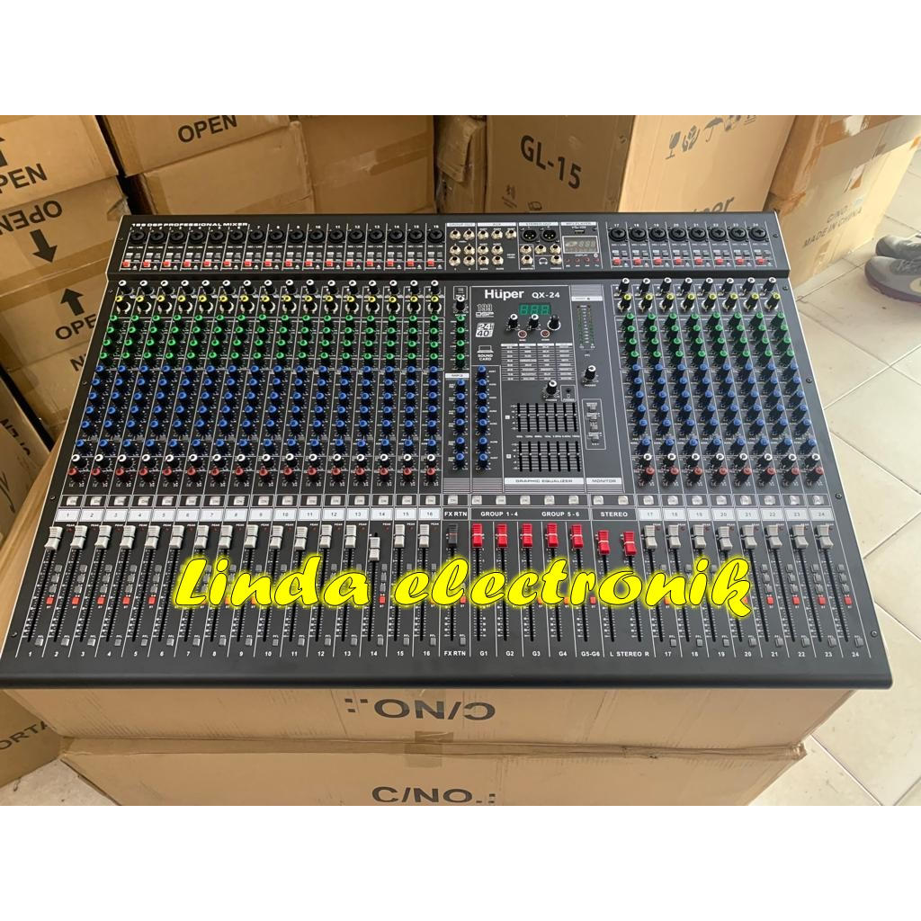 Jual mixer huper qx24 / qx 24 24 channel garansi resmi huper original | Shopee Indonesia
