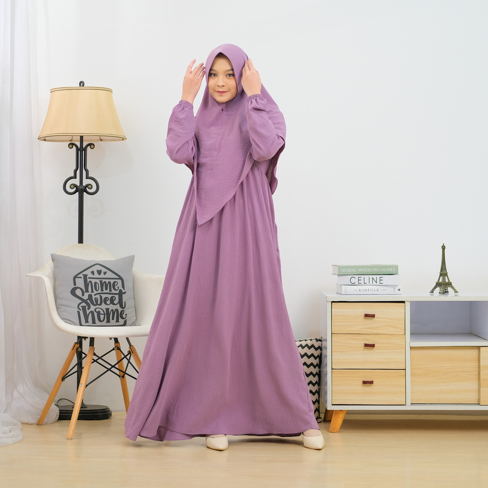 Jual CALLISTA SYARI FREE KHIMAR BAHAN CRINKEL SIZE L XL XXL / GAMIS ...