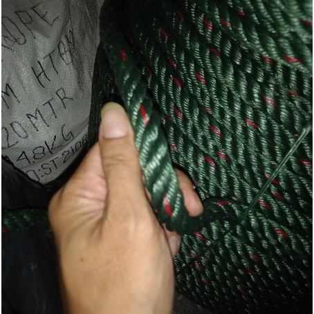 Jual 1 Meter Tali Tambang Besar 16mm 18mm 20mm Hrg Per Meter Plastik PE ...