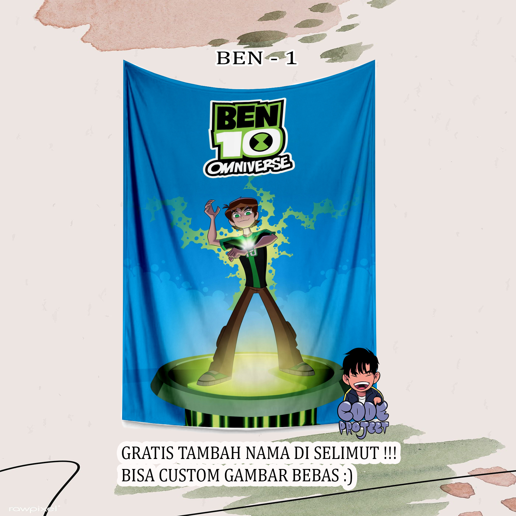 Jual SELIMUT ANAK BEN10 - ben 10 - selimut kartun anak - bisa tambah ...