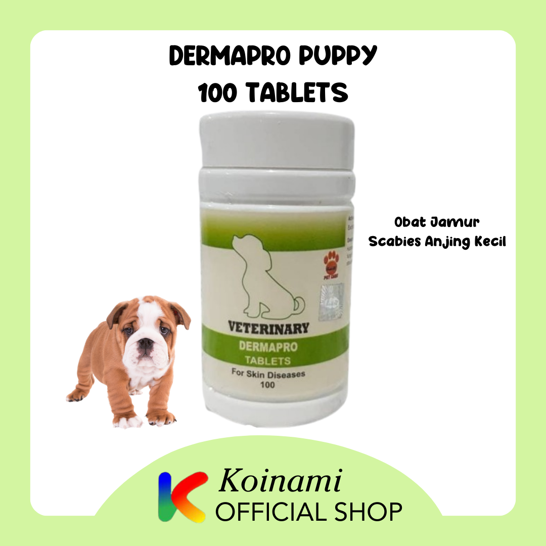 Jual DERMAPRO puppy 100 tablet / raid all / obat jamur scabies anjing ...