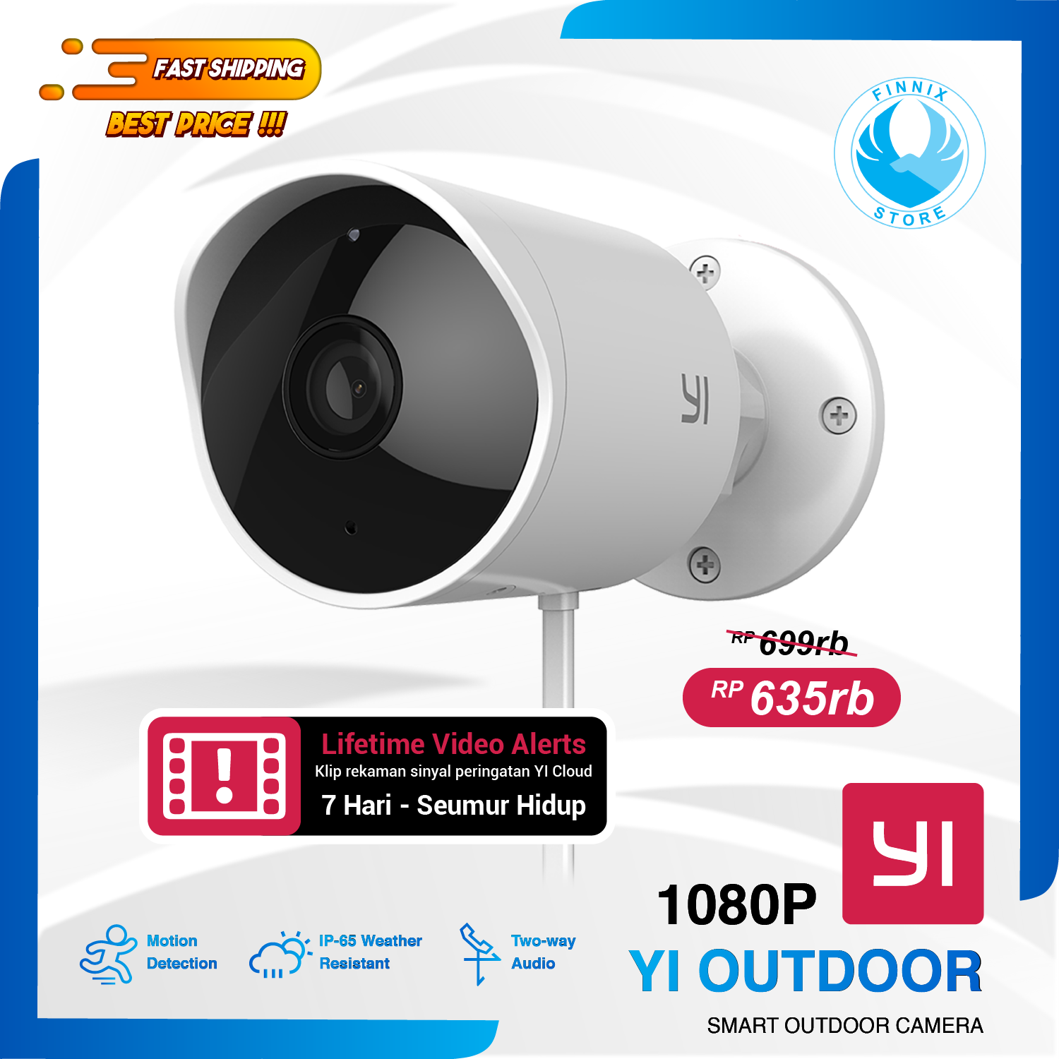 Jual CCTV Yi Outdoor Camera CCTV IP Camera 1080P HD International ...