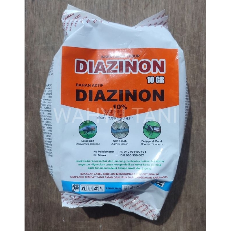 Jual DIAZINON 10 GR BAHAN DIAZINON 10% INSEKTISIDA TABUR KEMASAN 1 KG ...