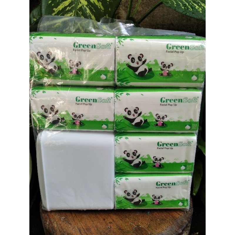 Jual Tisu Kecil Green Facial Pop Up 130sheet Free Tempat Tisu(Baca ...