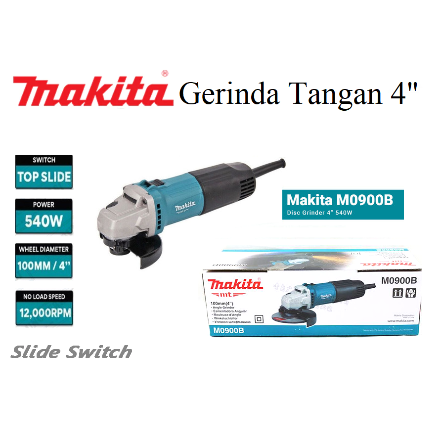 Jual MAKITA M0900B mesin gerinda gurinda tangan 4" M 0900 B angle ...