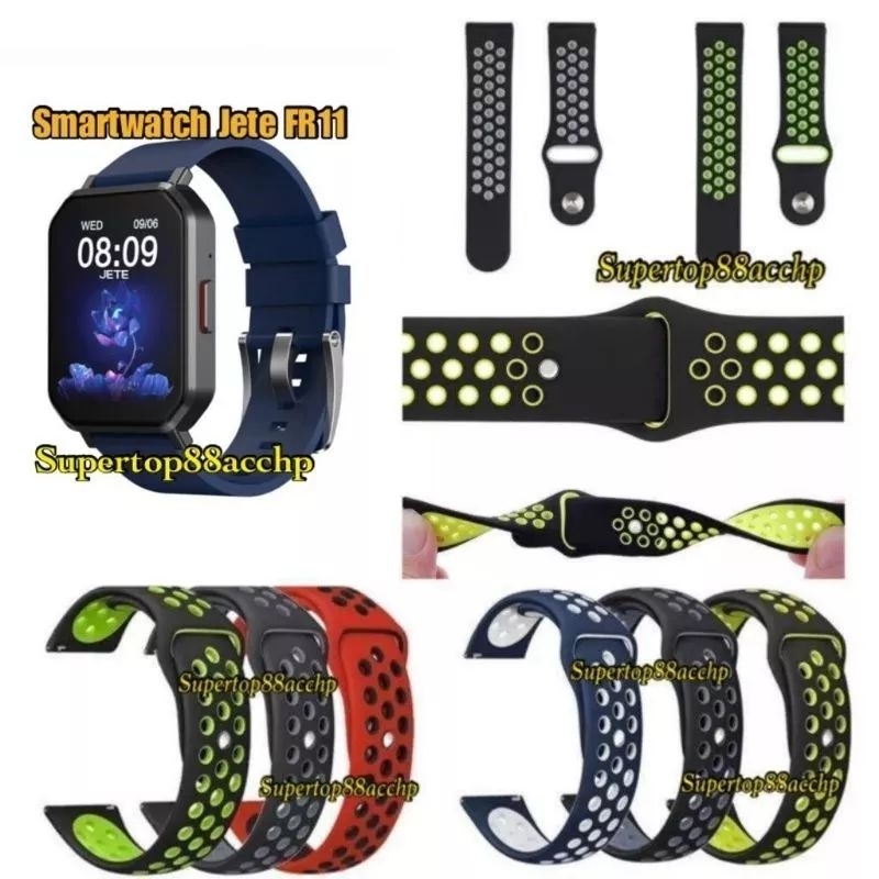 Jual Tali Jam Strap Jete Smartwatch FR11 FR12-Nike Rubber Silikon Sporty | Shopee Indonesia