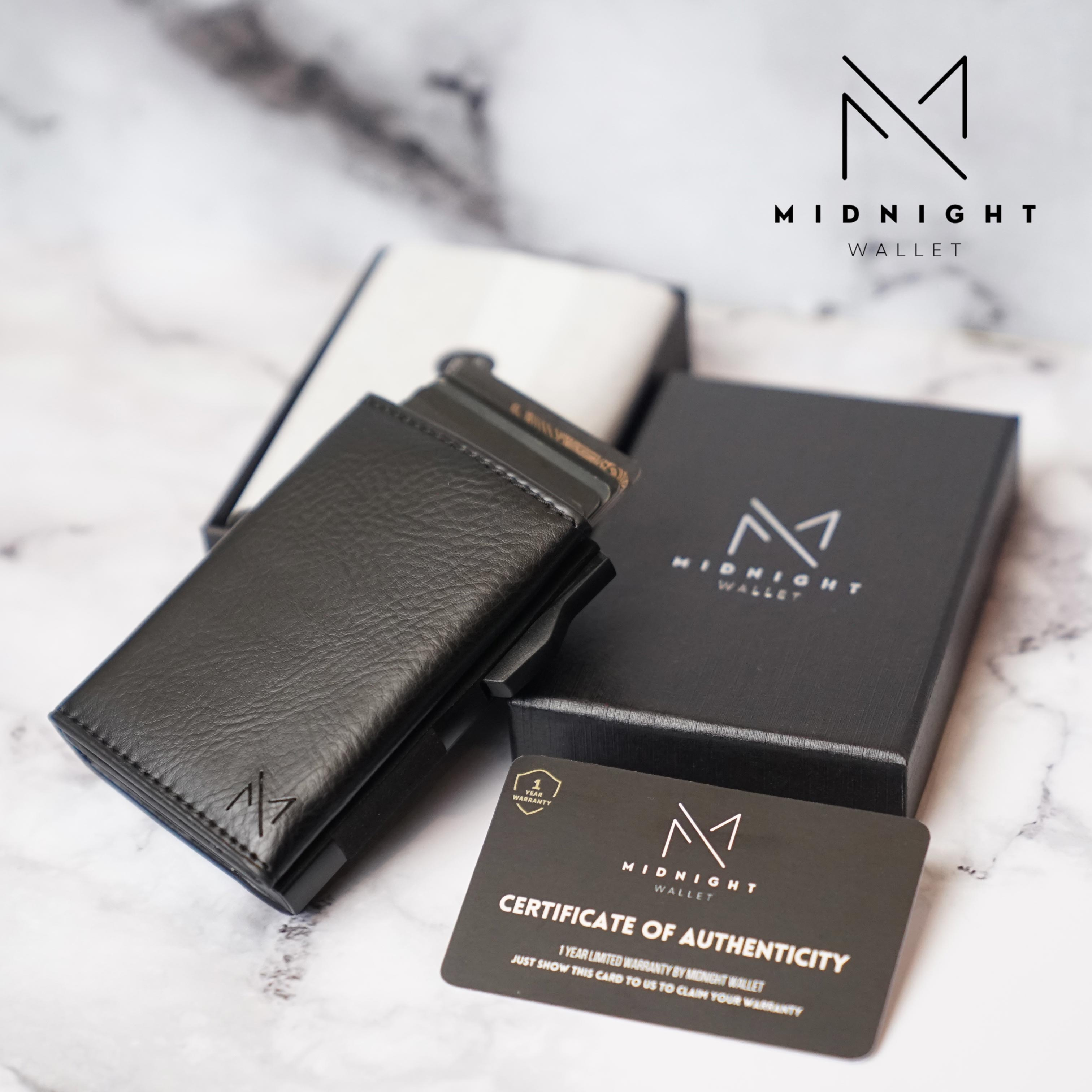 Jual Dompet Pria kulit MIDNIGHT Smart Wallet Card Holder RFID Compact ...