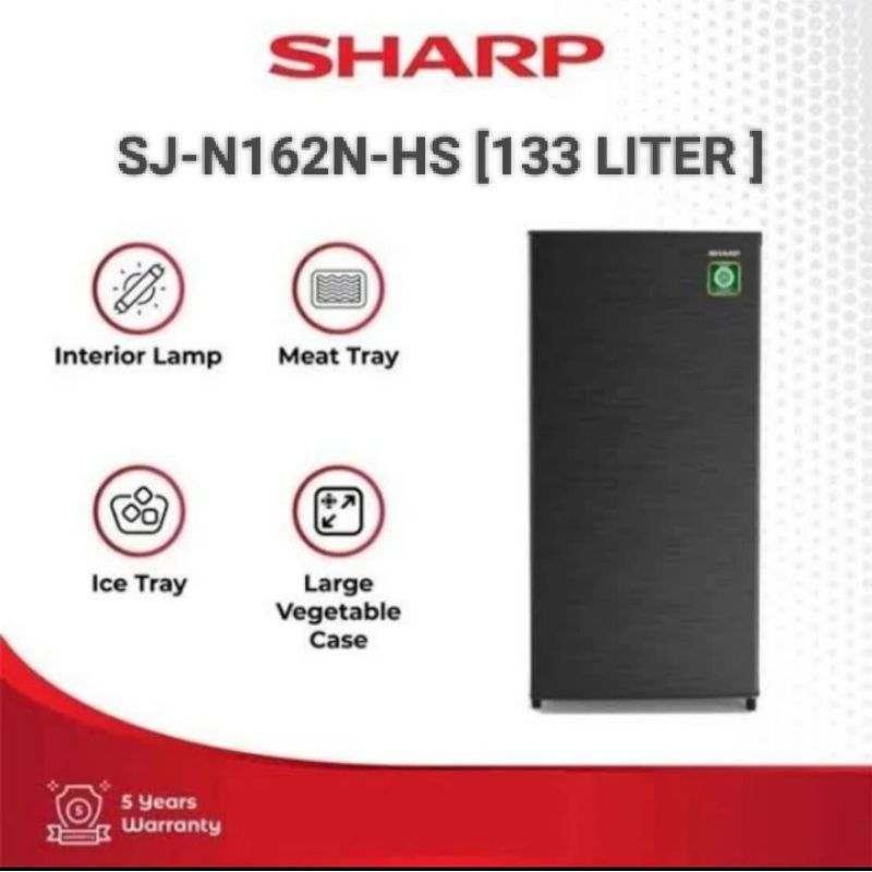 Jual KULKAS SHARP SJ-N162N-HS 133 LITER [ 1 PINTU ] | Shopee Indonesia