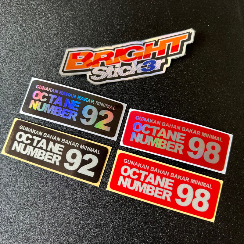 Jual Sticker OCTANE NUMBER Stiker GUNAKAN BAHAN BAKAR Princutt | Shopee ...