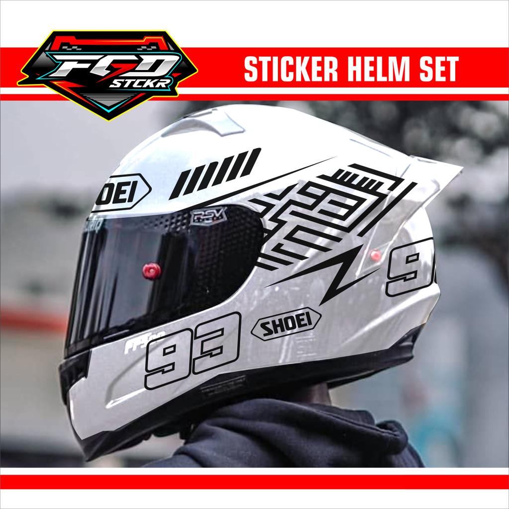 Jual STIKER HELM - CUTTING STIKER MM93 SET UNTUK HELM (PREMIUM+TERMURAH ...