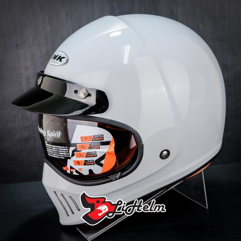 Jual HELM INK TROOPER SOLID | ASPHALT GREY | RETRO CLASSIC DDRING ...