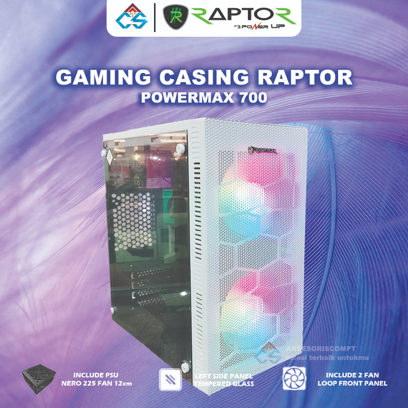 Jual Casing Gaming RAPTOR POWERMAX 700 WHITE - Casing Gaming | Shopee ...