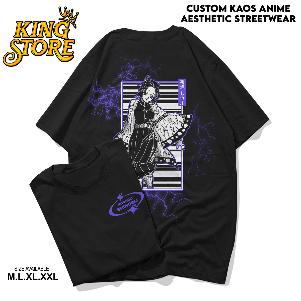 Jual Baju Kaos Anime Demon Slayer | Kaos Shinobu Kocho | Reguler Black ... Jual Baju Kaos Anime Demon Slayer | Kaos Shinobu Kocho | Reguler Black ...