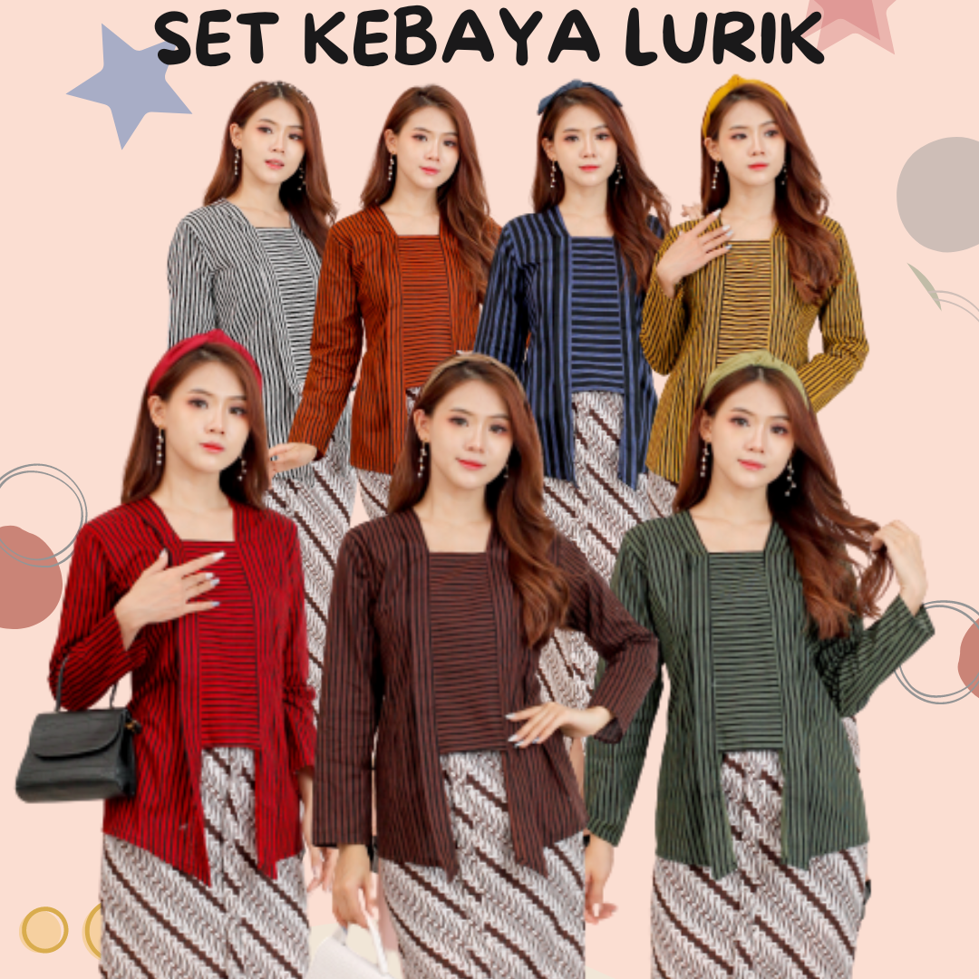 Jual KEBAYA LURIK PEREMPUAN DEWASA S M L XL XXL TENUN HALUS SET ROK BATIK | Shopee Indonesia