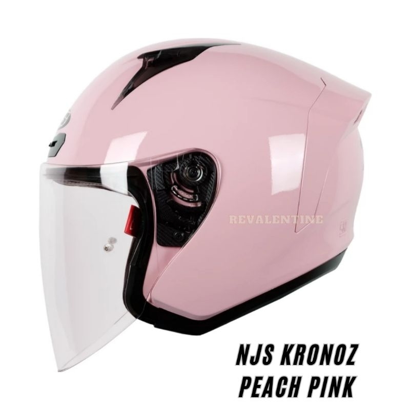 Jual NJS KRONOZ PEACH PINK SOLID | Helm Half Face Kronoz pink muda ...
