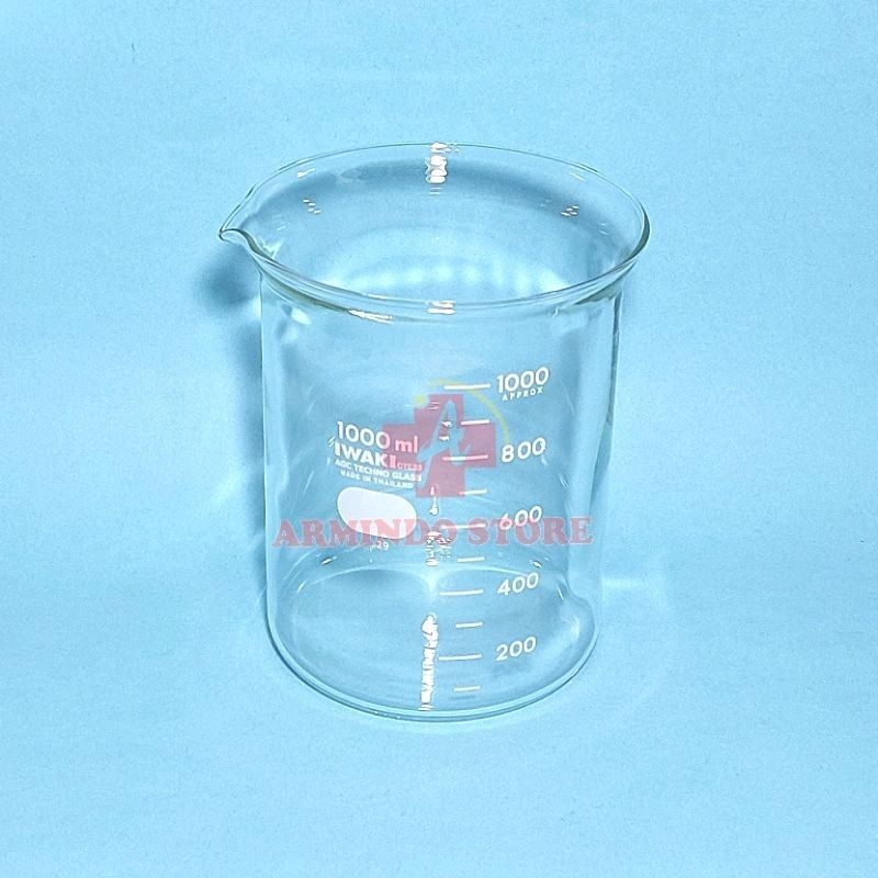 Jual Beaker Low Form IWAKI 1000ml | Gelas Kimia Iwaki | Shopee Indonesia