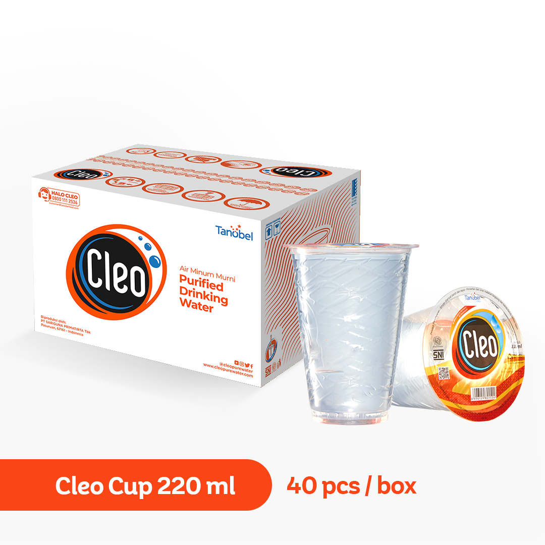 Jual Cleo Air Murni Cup 220ml (40 Pcs) | Shopee Indonesia