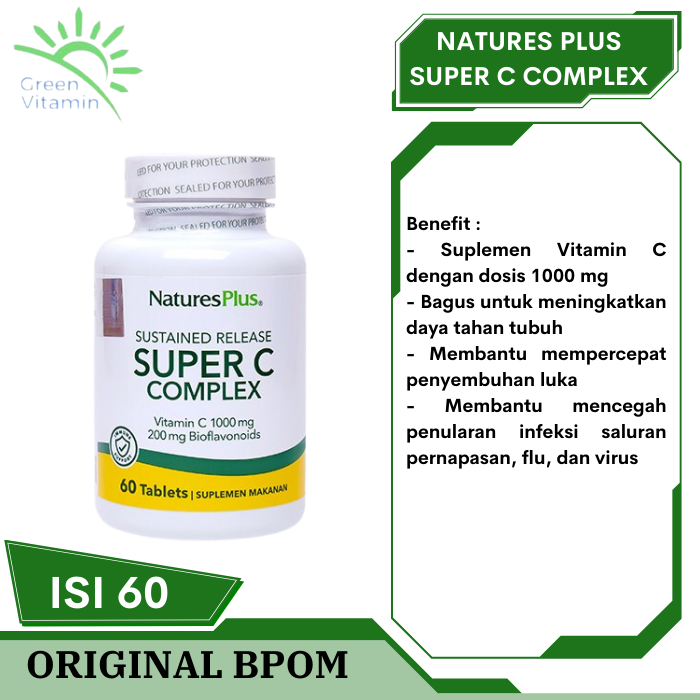 Jual Nature's Plus Super C Complex Vitamin Vit 60 Tablet Natures ...